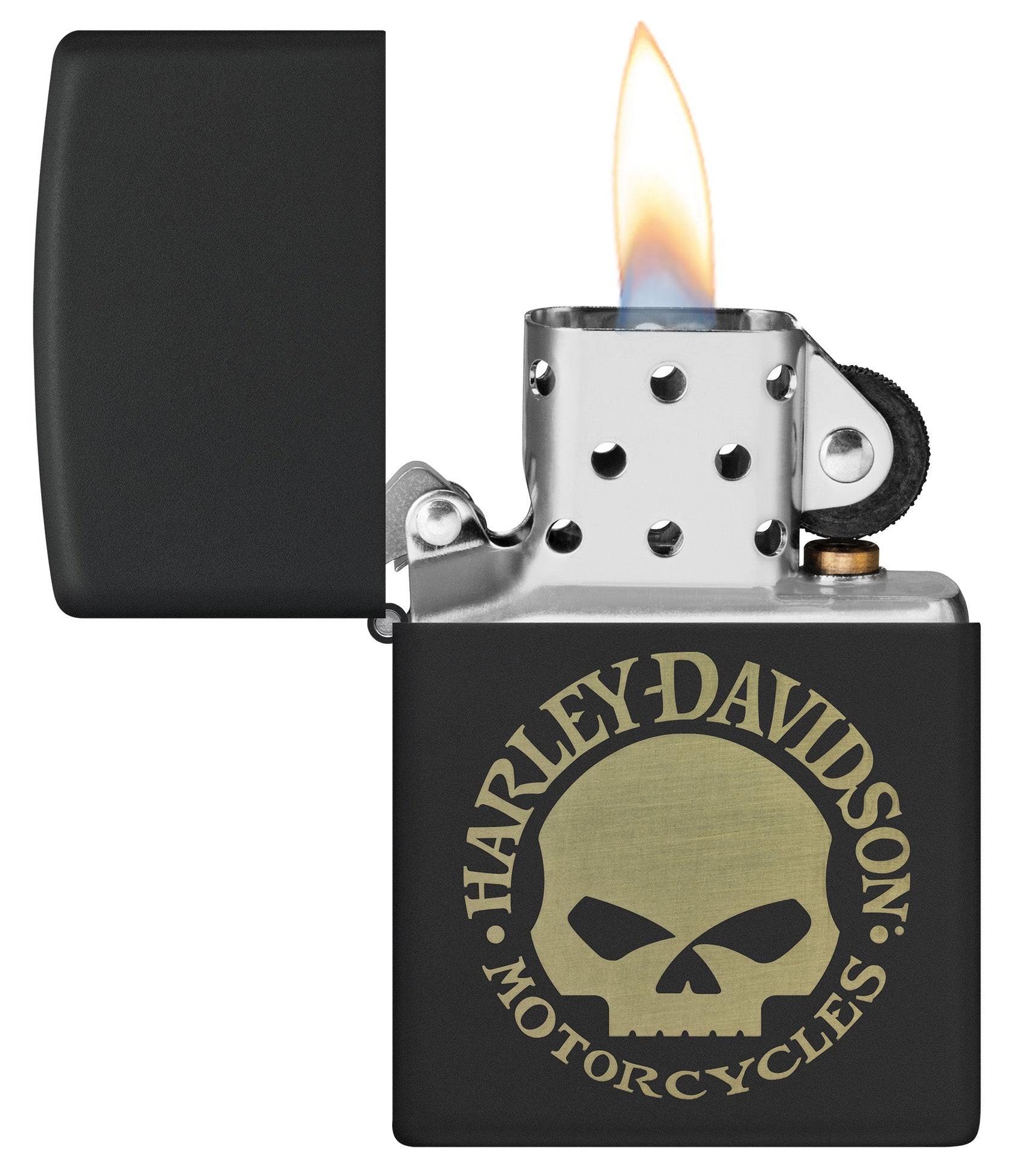Zippo Harley Davidson Willie G Skull schwarz Feuerzeug | raucher-xxl