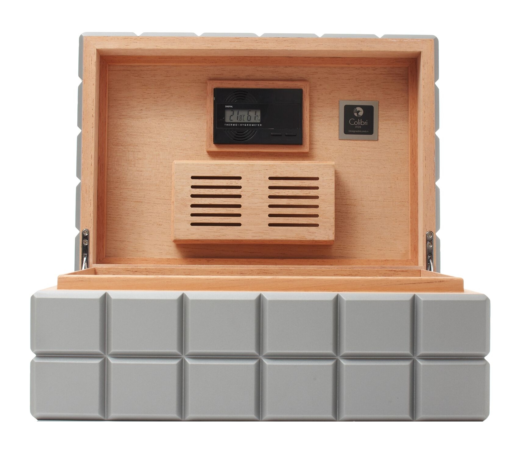 Colibri Humidor Heritage grau matt für 100 Zigarren | raucher-xxl