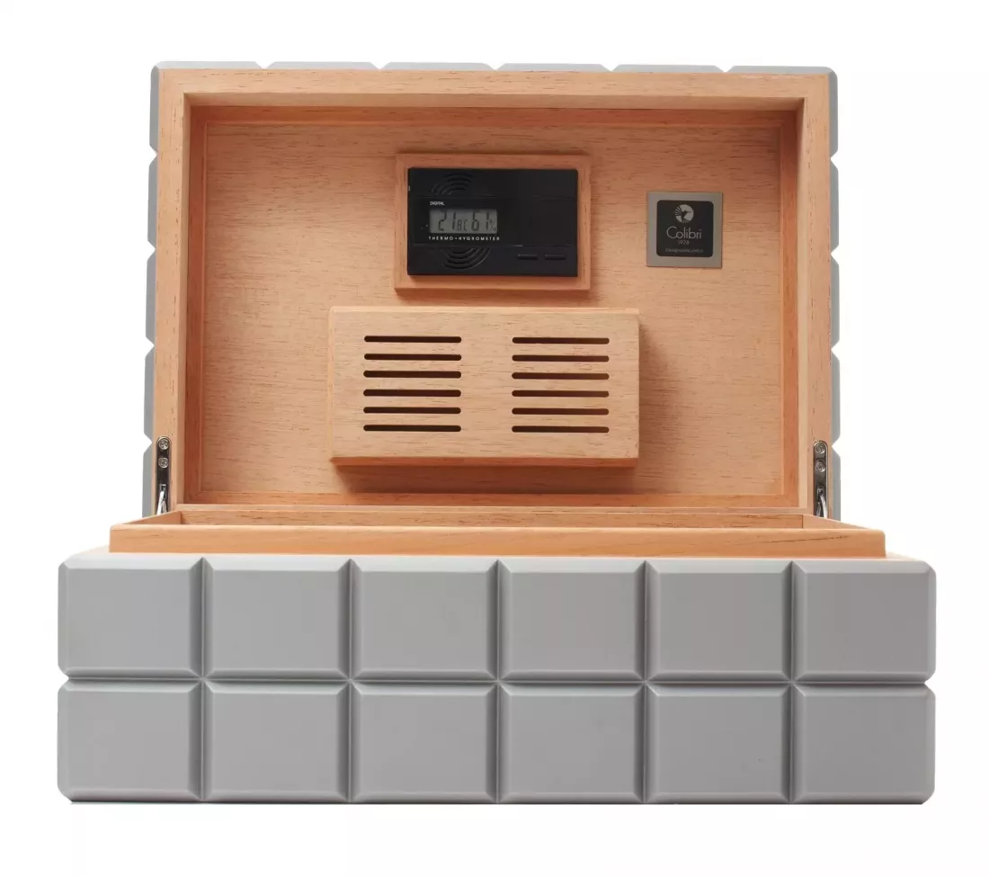 Colibri Humidor Heritage grau matt für 100 Zigarren | raucher-xxl